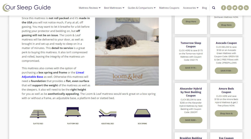 Our Sleep Guide Custom Wordpress Rating System | Daddy Design